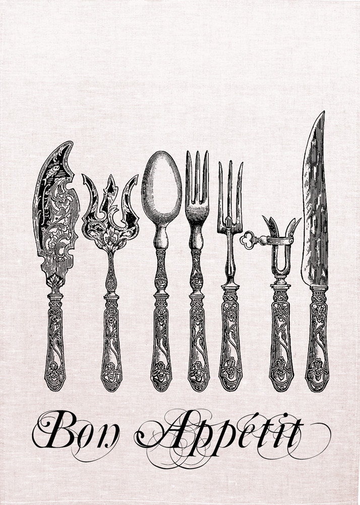 High Tea, Bon appetit vintage cutlery display - Koton Kraft