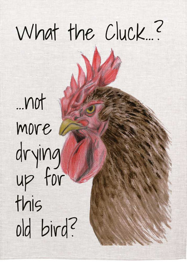 Mum, angry chook what the cluck printed on tea towel Made in Australia ...
