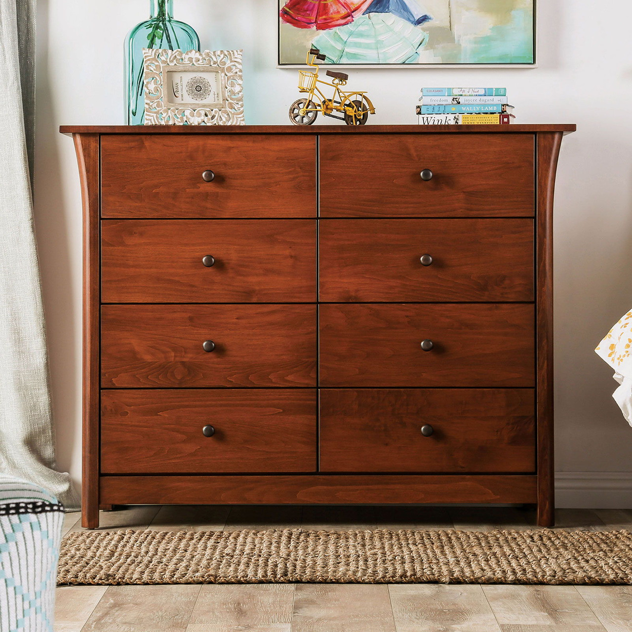 Dark cherry chest of drawers store
