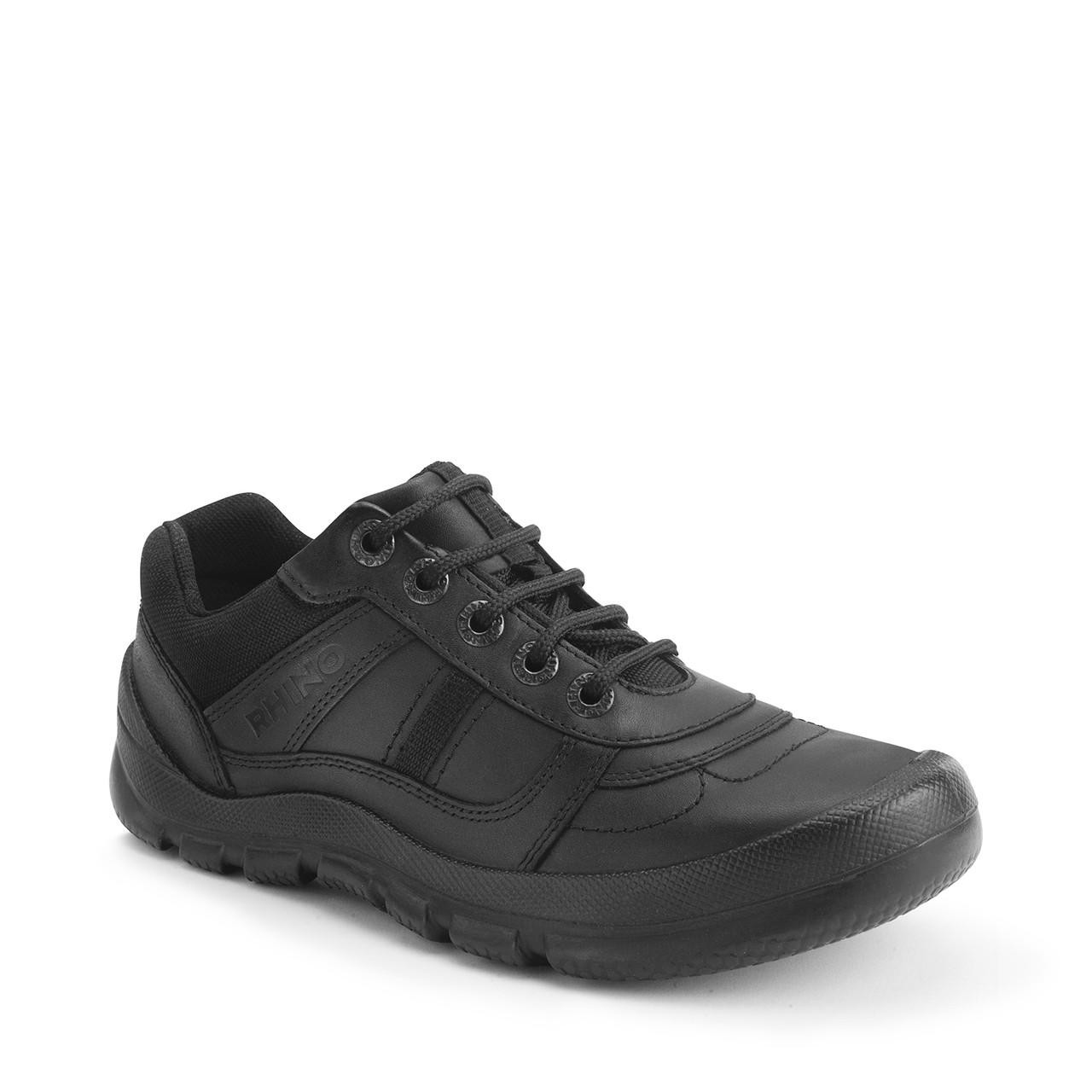 Rhino Sherman, Black leather boys lace-up school shoes