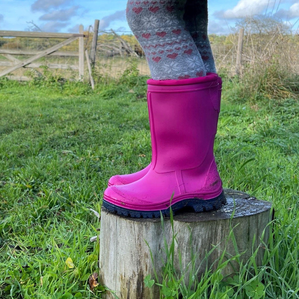 Mudbuster, Pink girls waterproof wellies - Start-Rite