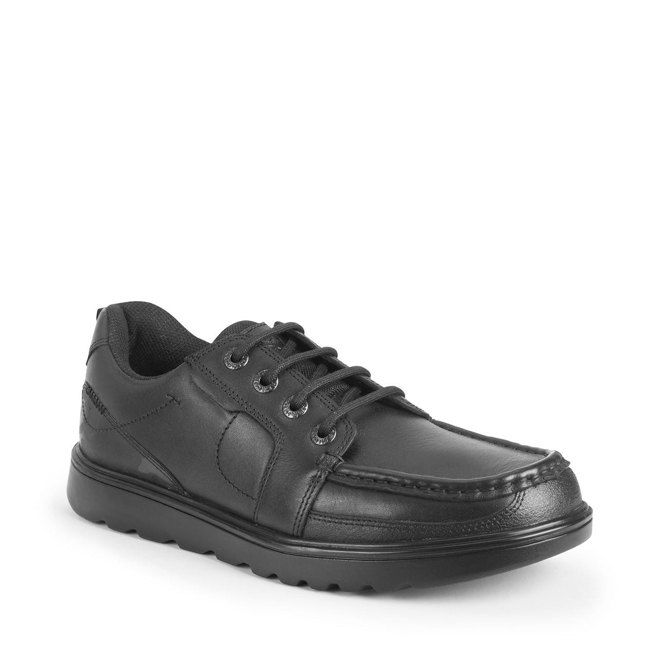 Cadet, Black leather boys lace-up school shoes