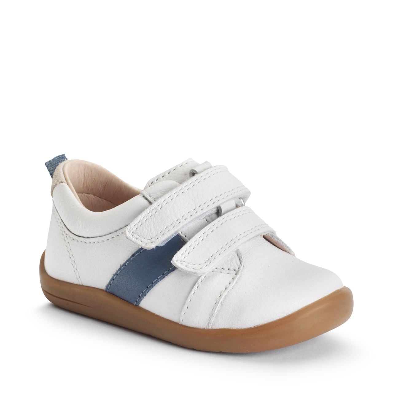 Styler, White leather casual rip-tape first walking shoes