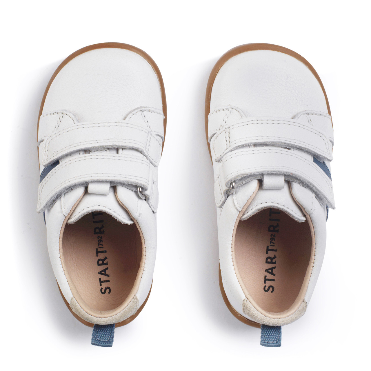 Styler, White leather casual rip-tape first walking shoes