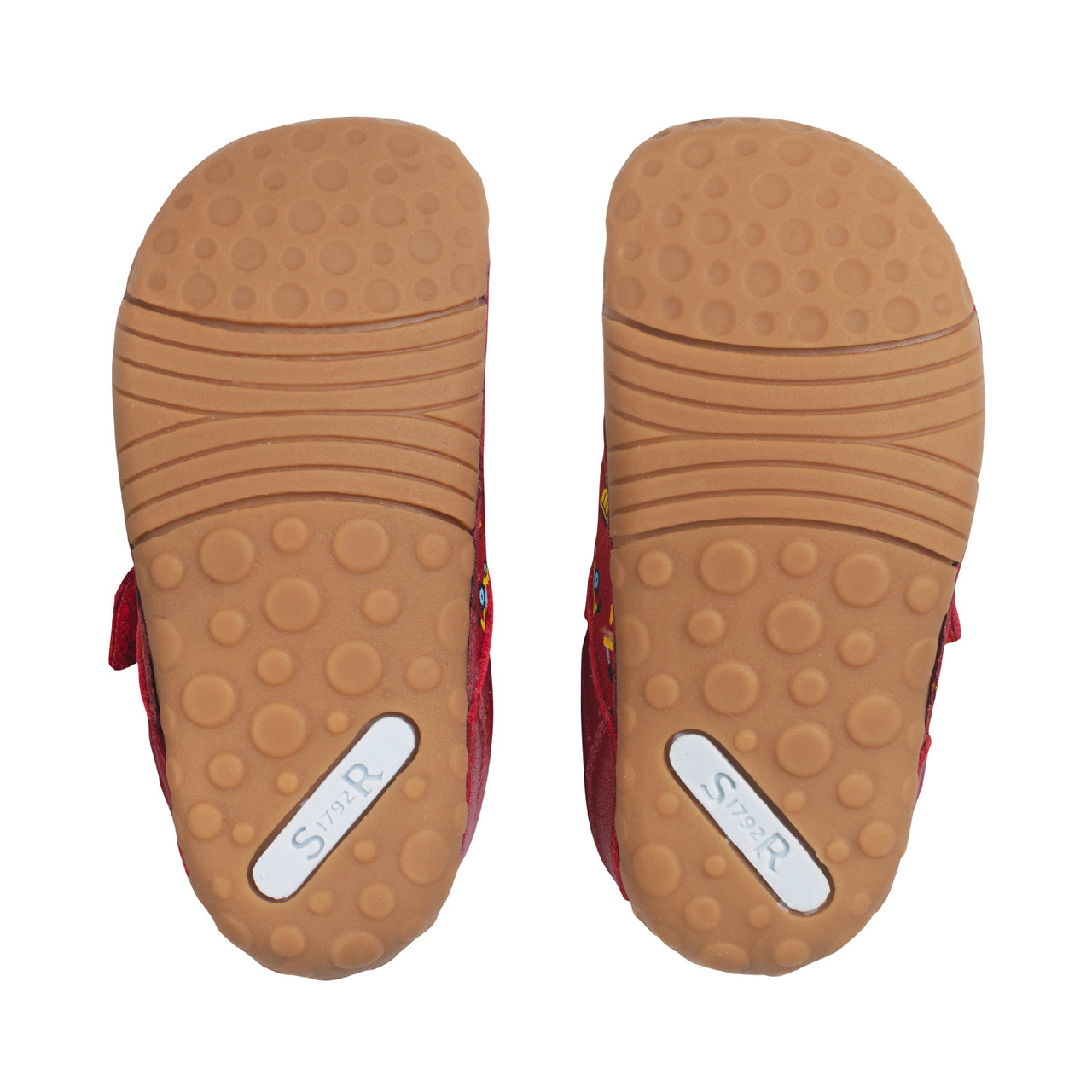 Little Smile, Red digger leather/nubuck rip-tape baby pre-walkers