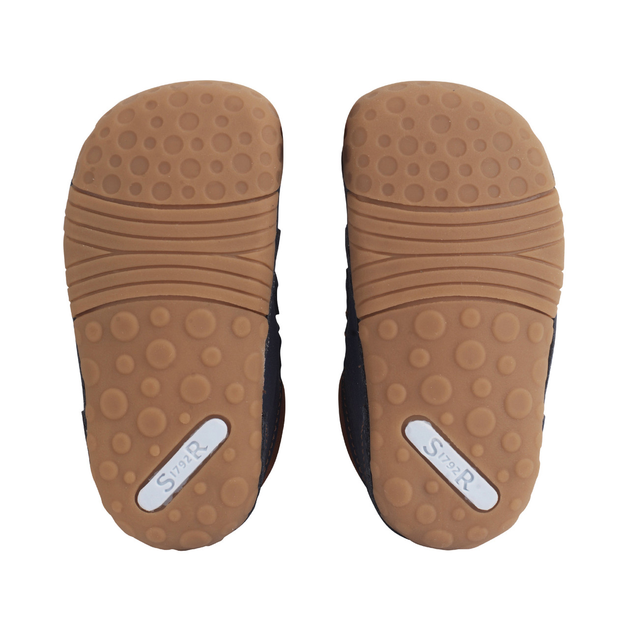Pip, Navy blue leather baby rip-tape closed pre-walker shoes
