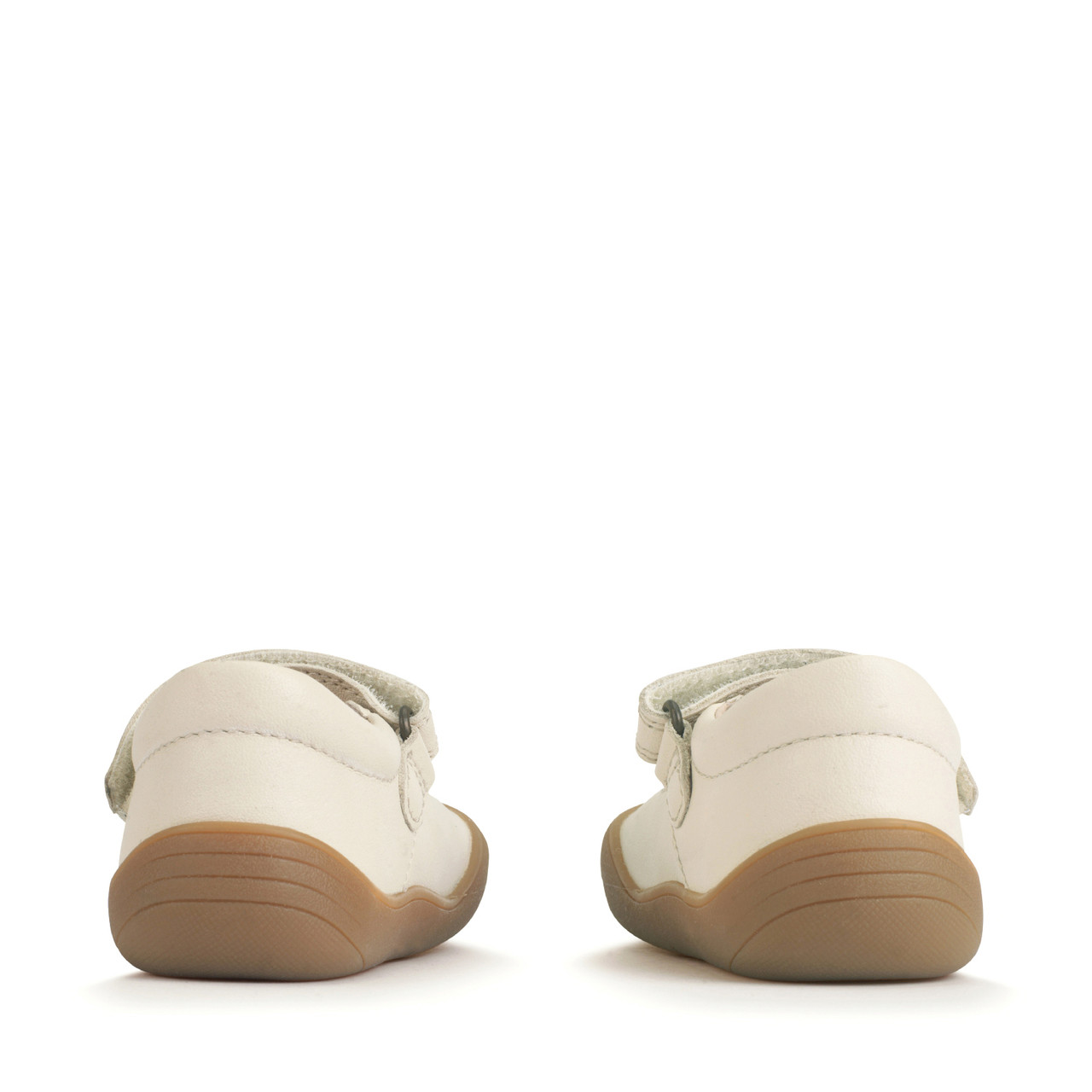 Eva, Cream leather girls rip-tape floral first walking shoes - Start-Rite