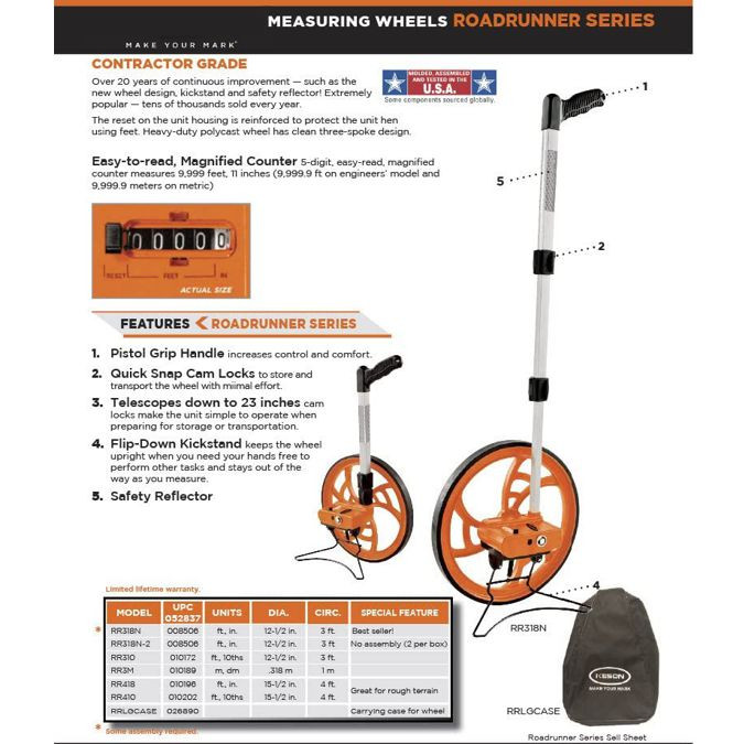 Steel Frame Metal Spoked Measuring Wheel | Alfaplanhold