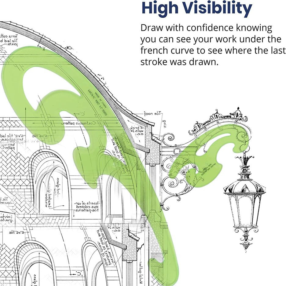 French Curve Acrylic 3 Piece Set | AlfaPlanhold Inc.