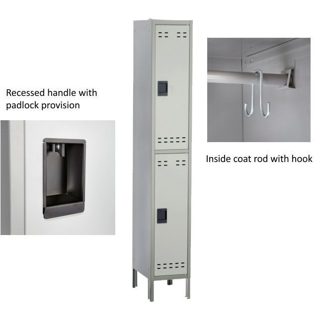 Safco Products Metal Locker Double Tier | Alfaplanhold Canada