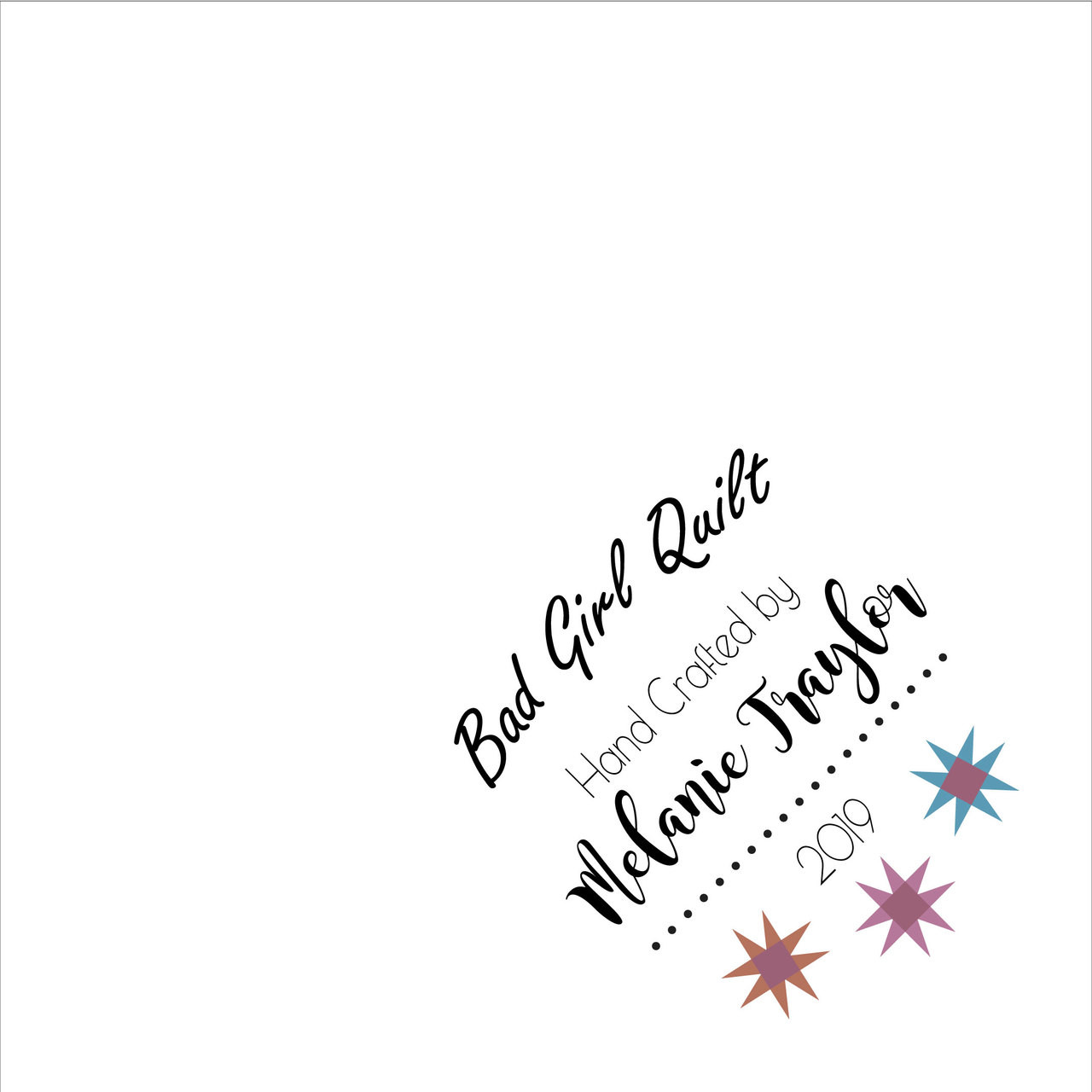 Good Girl Quilt Label - Meander + Make