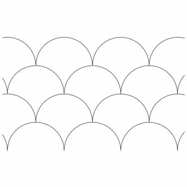 Quilting Stencil Clamshell Width: 5in (1114qc)