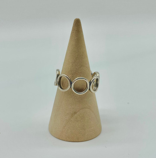 KORU CIRCLES OF HOPE RECYCLED STERLING SILVER ADUSTABLE RING