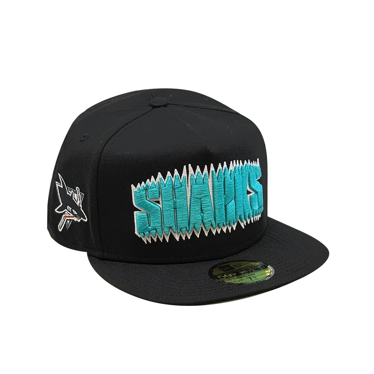 San Jose Sharks New Era 5950 Shark Bite Fitted Black Hat