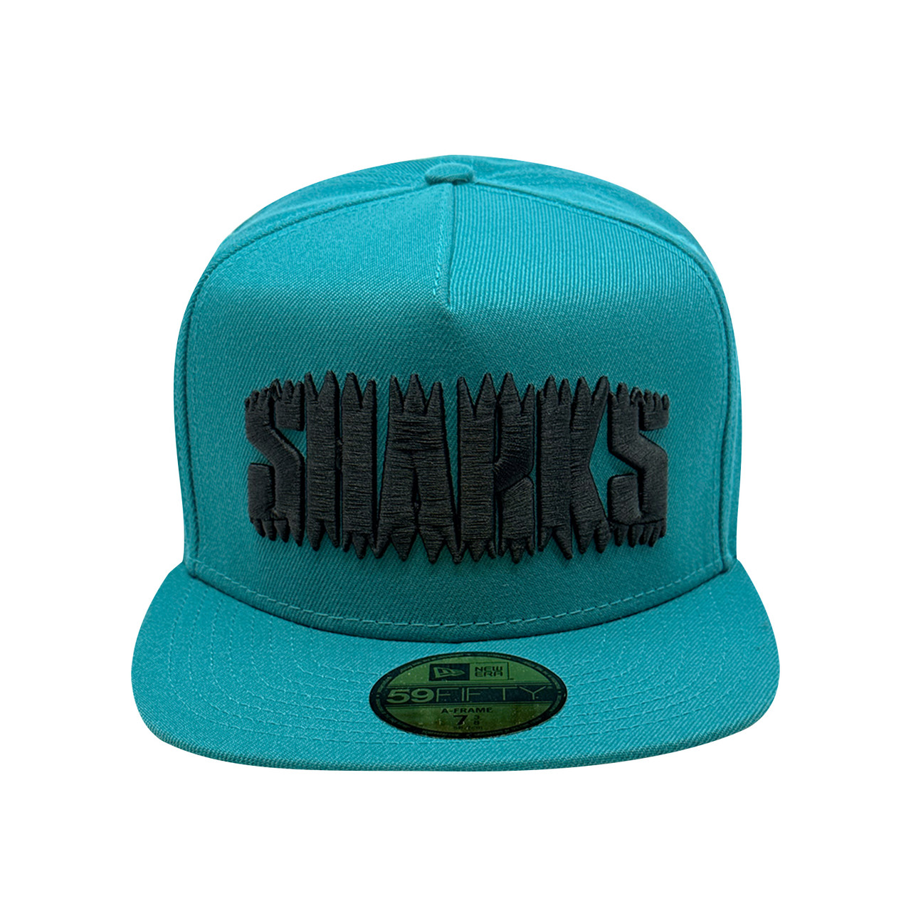 San Jose Sharks New Era 5950 Shark Bite Fitted Teal Hat