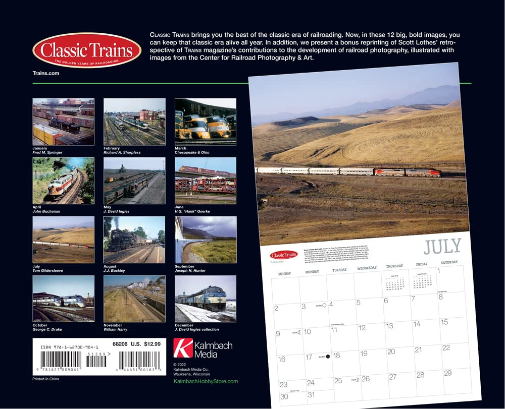 68206 Classic Trains 2023 Calendar