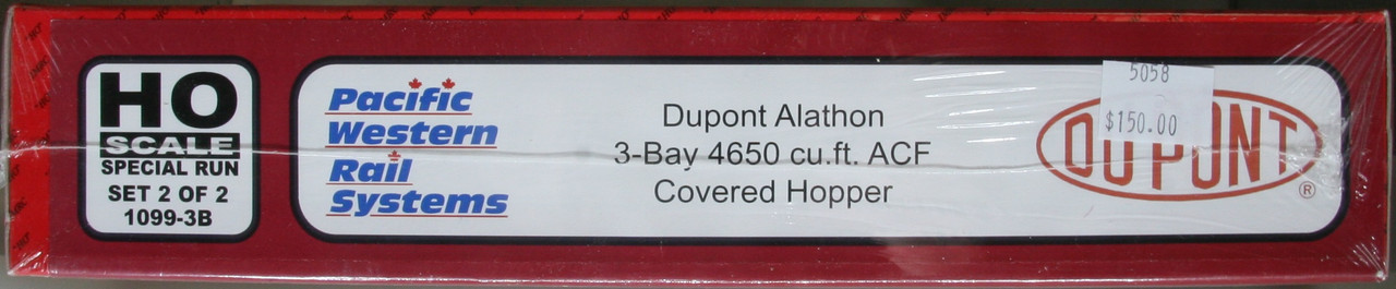 1099-3B Pacific Western Rail Systems HO 3 Bay ACF Hopper - Dupont ...