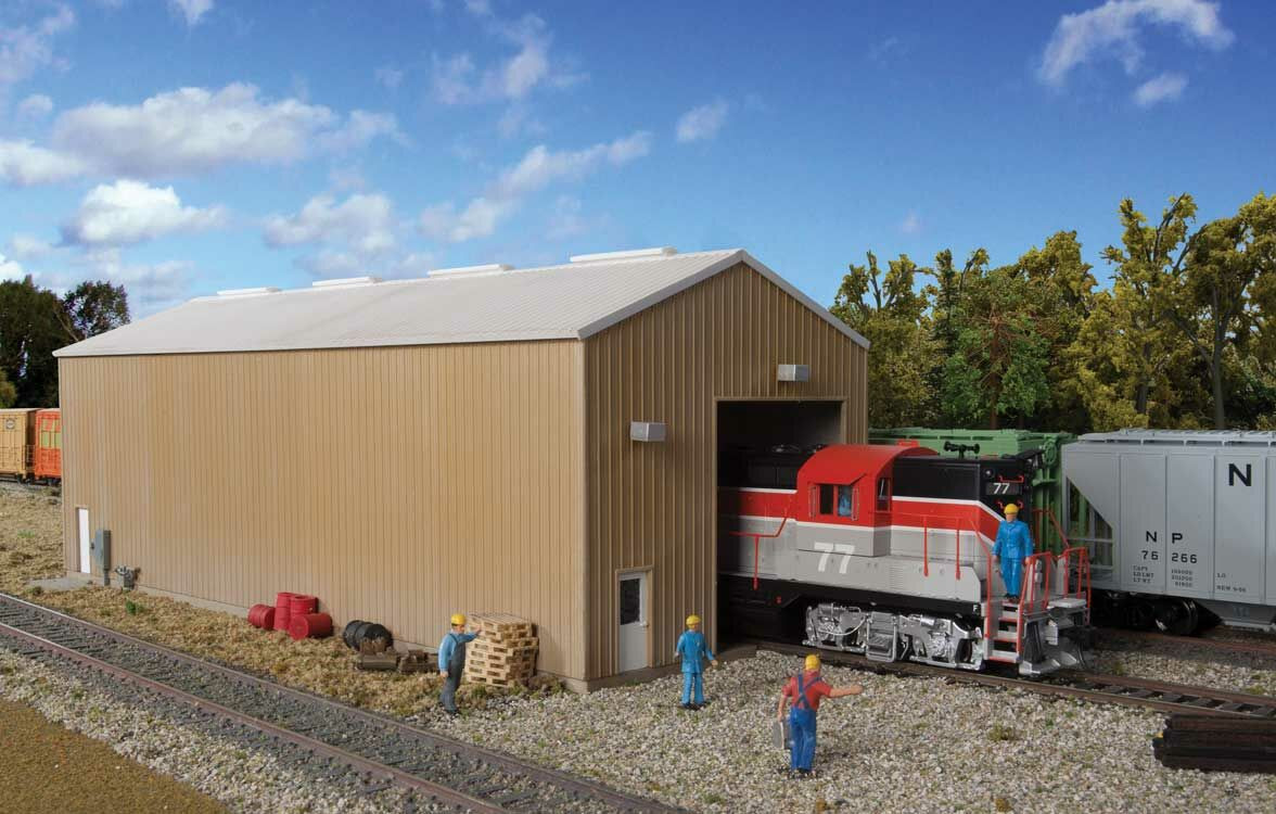 933-2985 - Walthers Cornerstone HO Modern Single-Track Engine House -- Kit