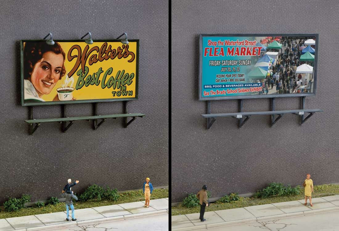 949-4253 - Walthers Cornerstone HO Wall-Mounted Billboard pkg(3) -- Kit