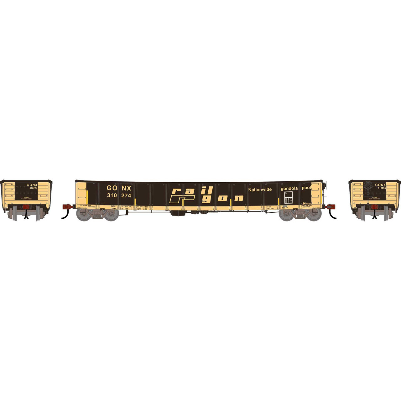 ATH-2720 - Athearn CarKnocker HO Deformed 2494 RailGon Gondola Primed ...