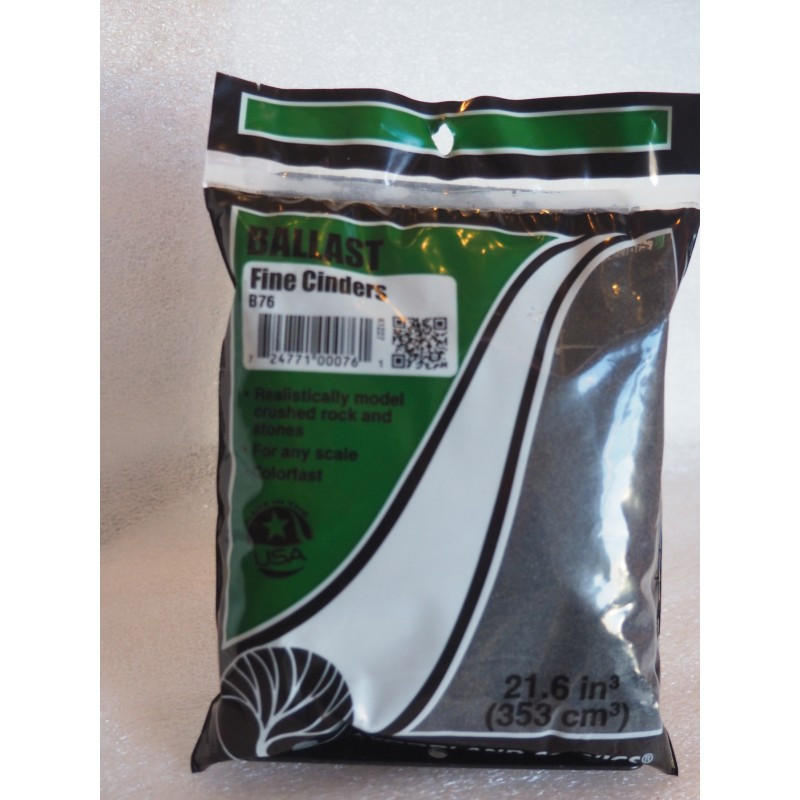 B76 - Woodland Scenics Ballast -- Fine Cinders