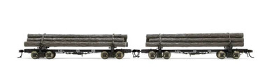 HR6627 - Rivarossi HO -- Skeleton Log Car with Load 2 Pack -- McCloud ...