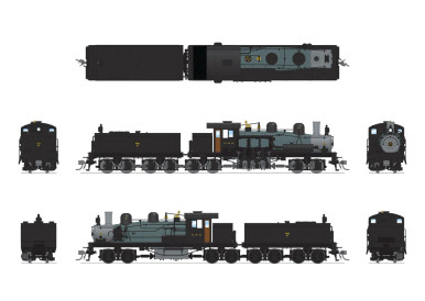 8252 - Broadway Limited - HO Class D 4-truck Shay, C&O #7 As Delivered ...