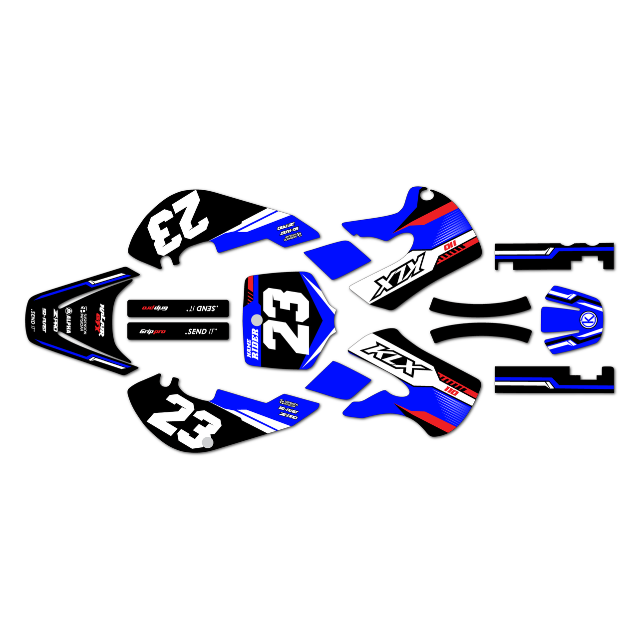 Kawasaki KLX110 2002–2009 Graphics Kits | KalairGFX
