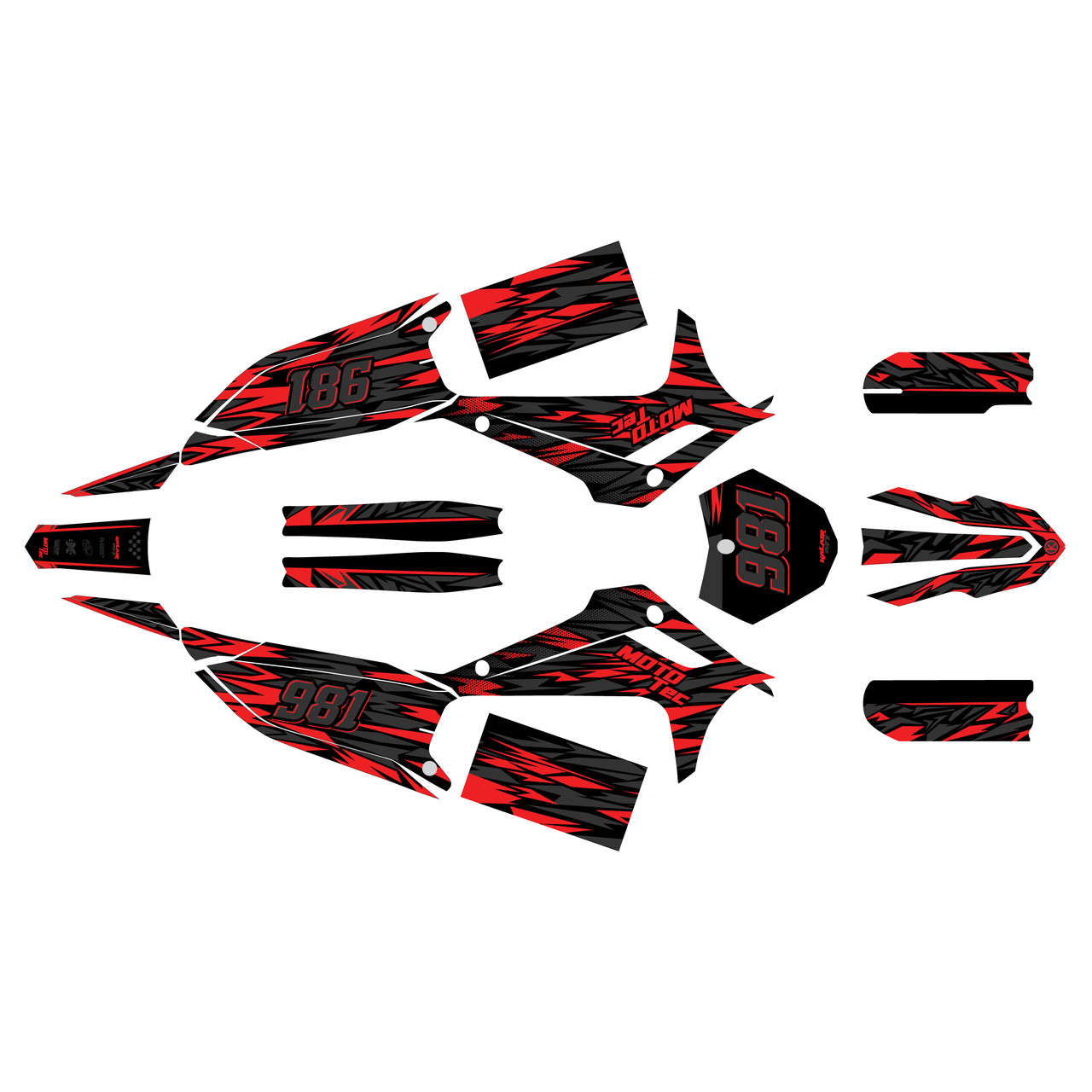 MotoTec Graphics Kits | Durable Vinyl, Fast Shipping | KalairGFX