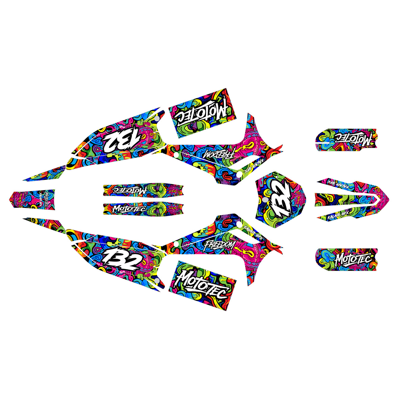 MotoTec Graphics Kits | Durable Vinyl, Fast Shipping | KalairGFX