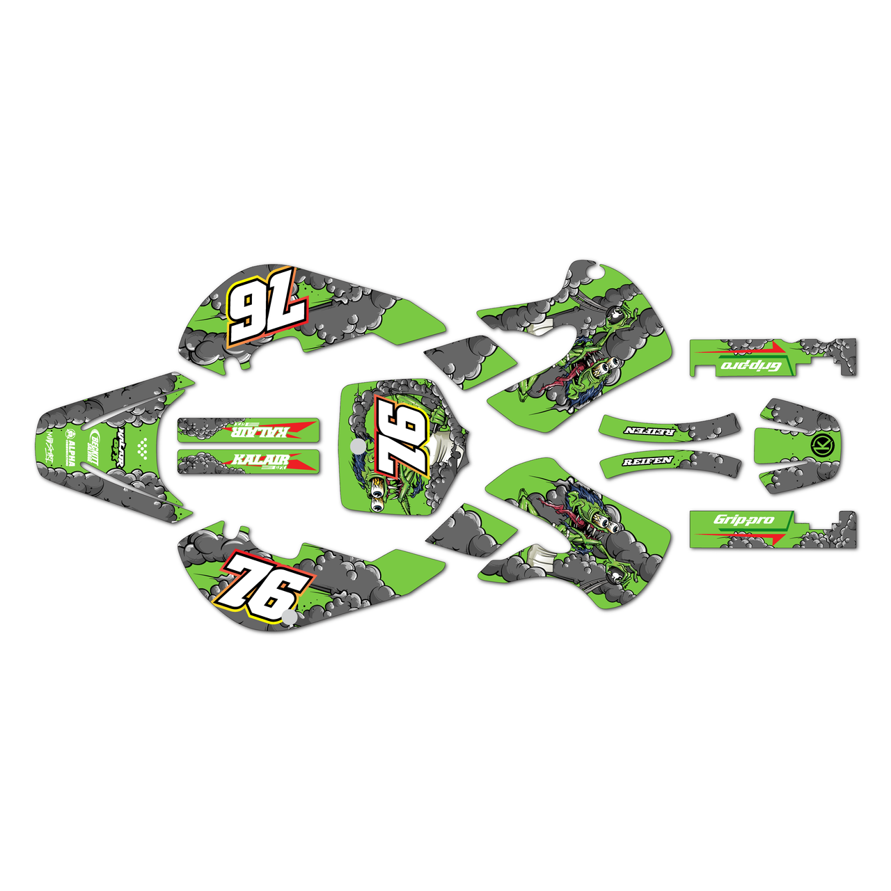 Kawasaki KX65 Graphics Kit (1999-2026) Lunatic | KalairGFX