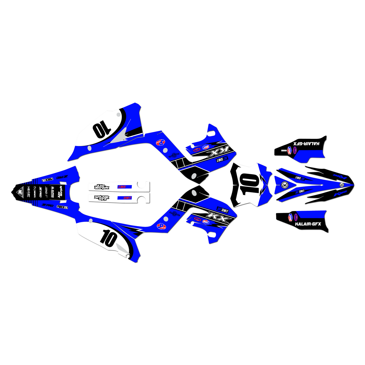 Kawasaki KX125 POLISPORT PLASTICS Graphics Kit (2003-2008)