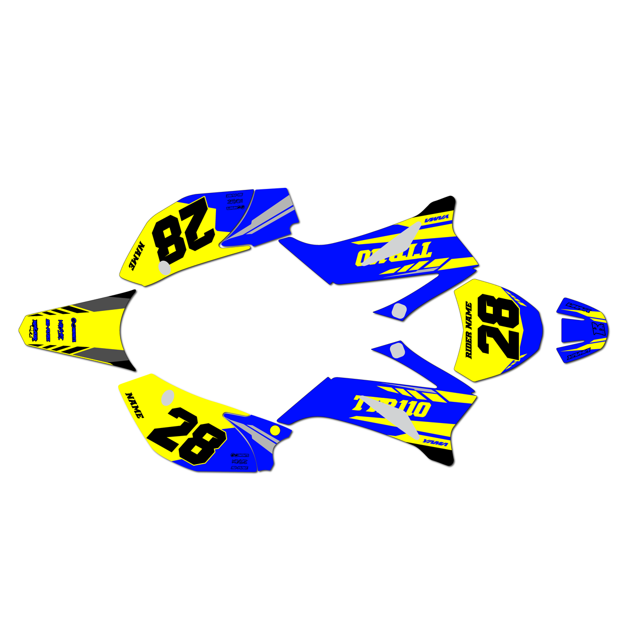 Yamaha TTR110 Graphics Kit (All years) Factory | KalairGFX