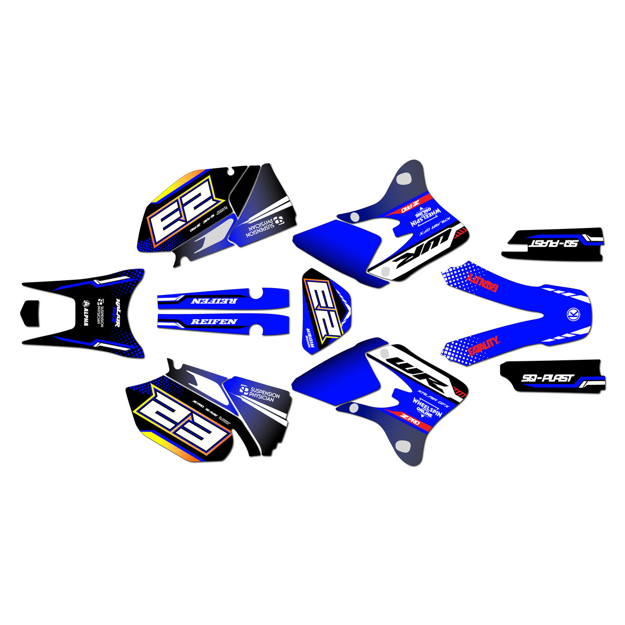 Yamaha WR450F Graphics Kit (2003-2004) Viper | KalairGFX