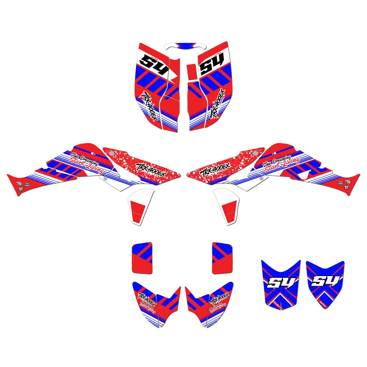 Honda TRX450R Graphics Kit (2004-2005) Split | KalairGFX