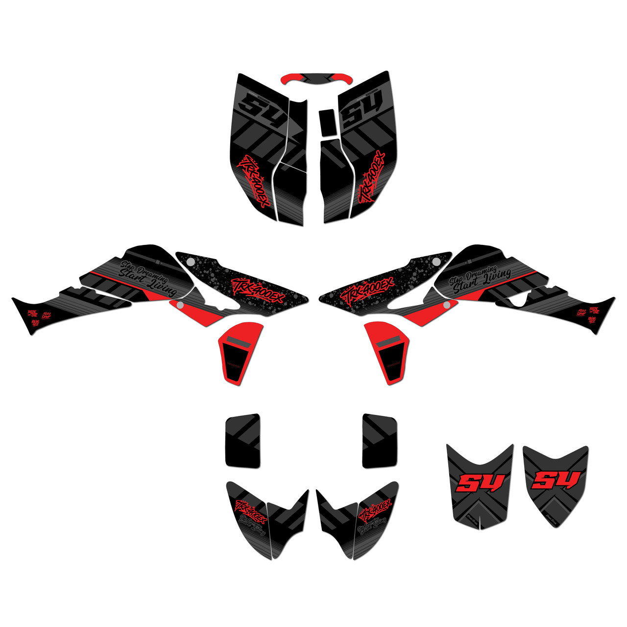 Honda TRX450R Graphics Kit (2004-2005) Split | KalairGFX