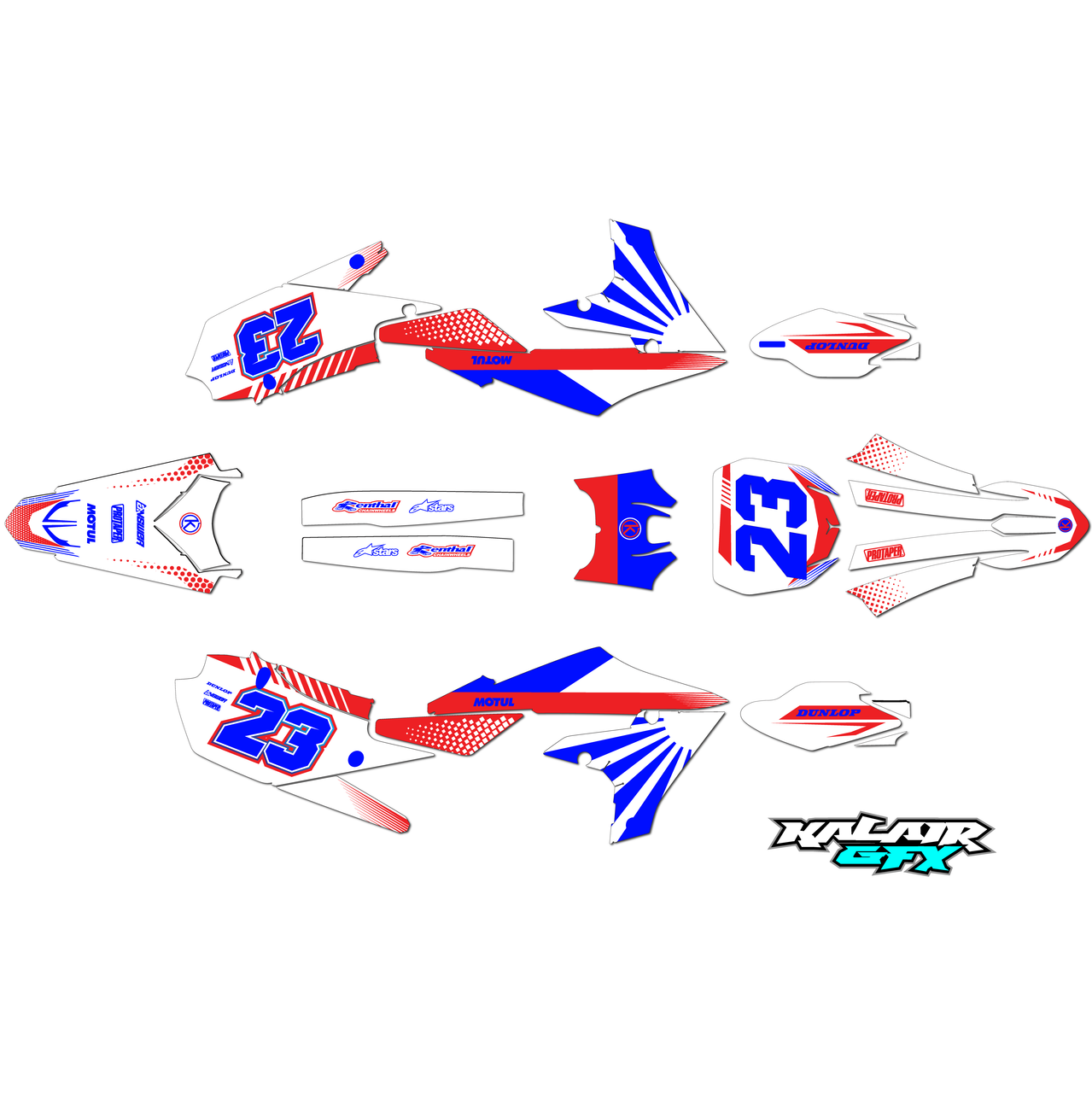 Graphics Kit for Yamaha YZ250F (2019-2023) Fh Series - Kalair GFX Graphics Kit for Yamaha YZ250F (2019-2023) Fh Series - Kalair GFX