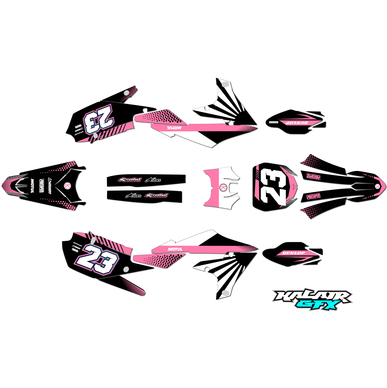 Graphics Kit for Yamaha YZ250F (2019-2023) Fh Series - Kalair GFX Graphics Kit for Yamaha YZ250F (2019-2023) Fh Series - Kalair GFX
