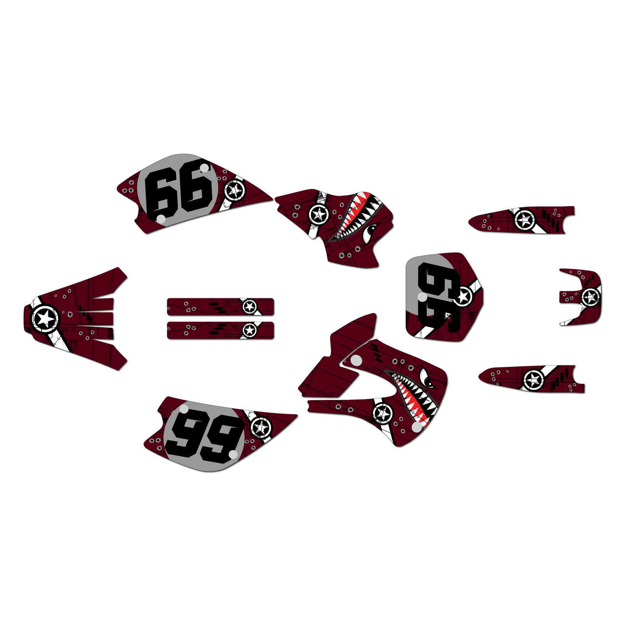 Kawasaki KX-80 Graphics Kit - 1998-2004 Predator Series | Kalair GFX