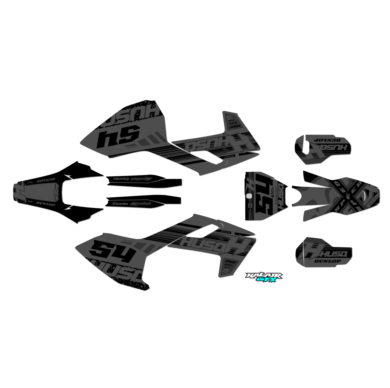 Graphics Kit for Husqvarna Motocross 2-Stroke TC125 (2016-2018) Split ...