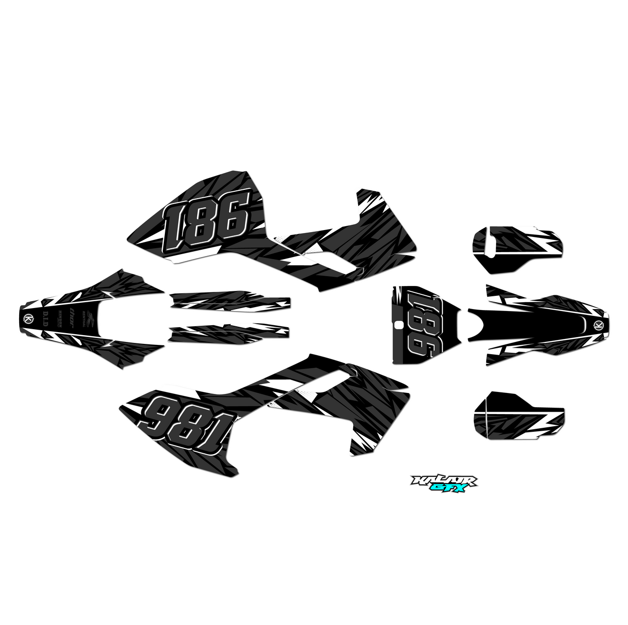 Graphics Kit for Husqvarna Motocross 2-Stroke TC125 (2016-2018) Twitch ...