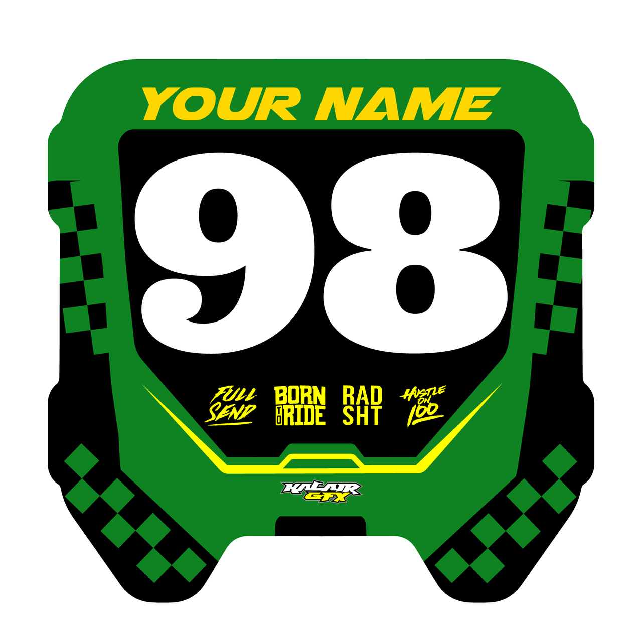 Surron Light Bee Number Plate Design 2 - Kalair GFX