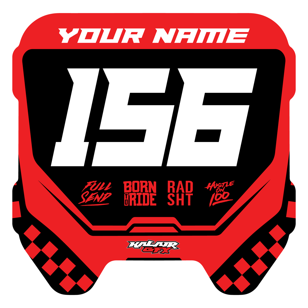 Surron Light Bee Number Plate Design 6 - Kalair GFX