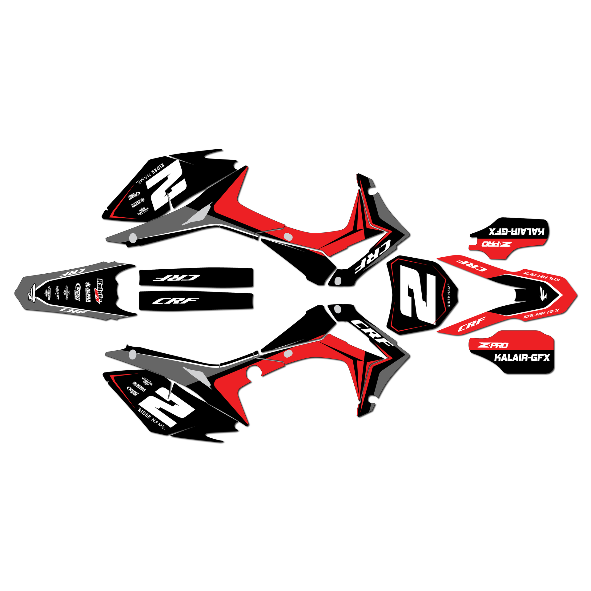 Honda CRF250R 2014–2017 Graphics Kits | KalairGFX