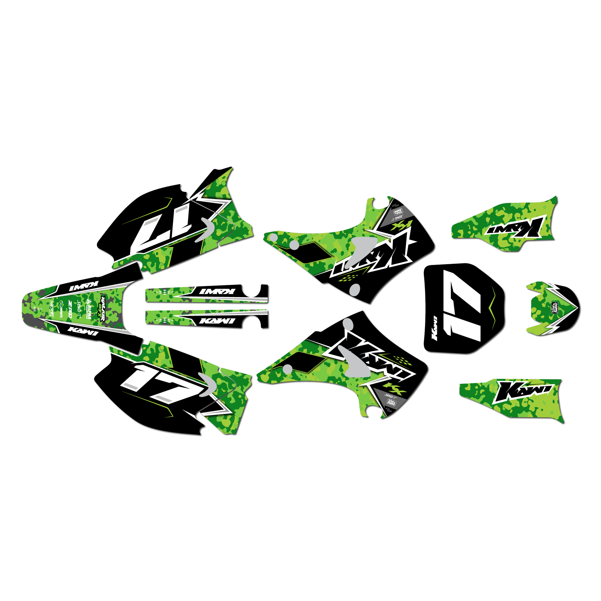 Kawasaki KX250 2003–2008 Graphics Kits | KalairGFX