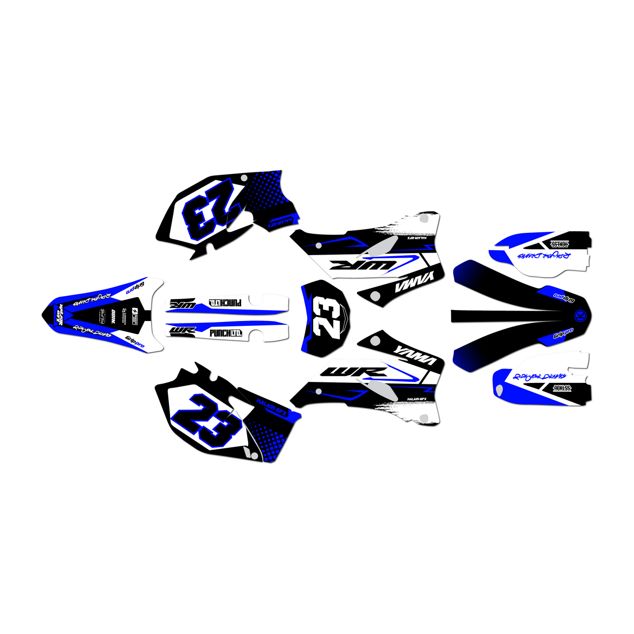 Yamaha WR250F 2007–2013 Graphics Kits | KalairGFX