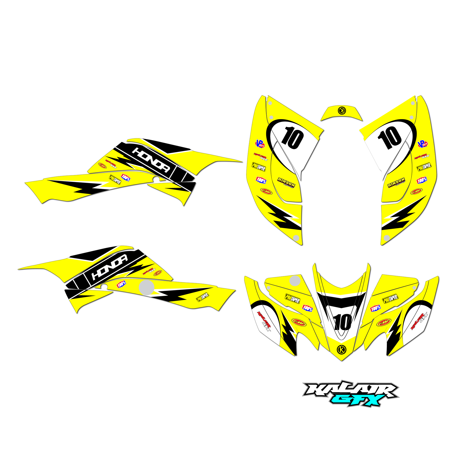 Honda 400EX 2008-2016 Atv bike Graphics Kits - Custom Designs | Kalair GFX