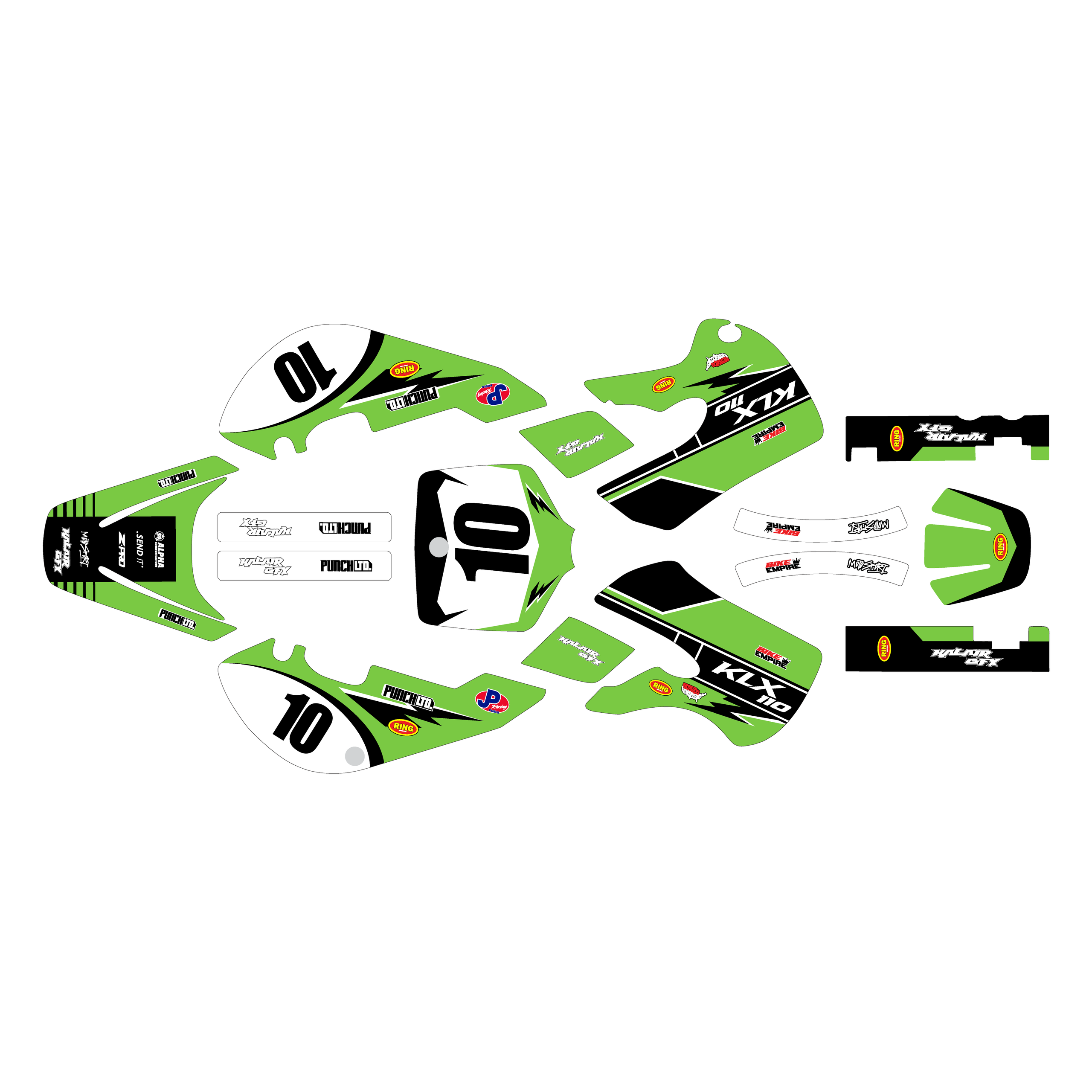 Kawasaki KLX110 2002–2009 Graphics Kits | KalairGFX