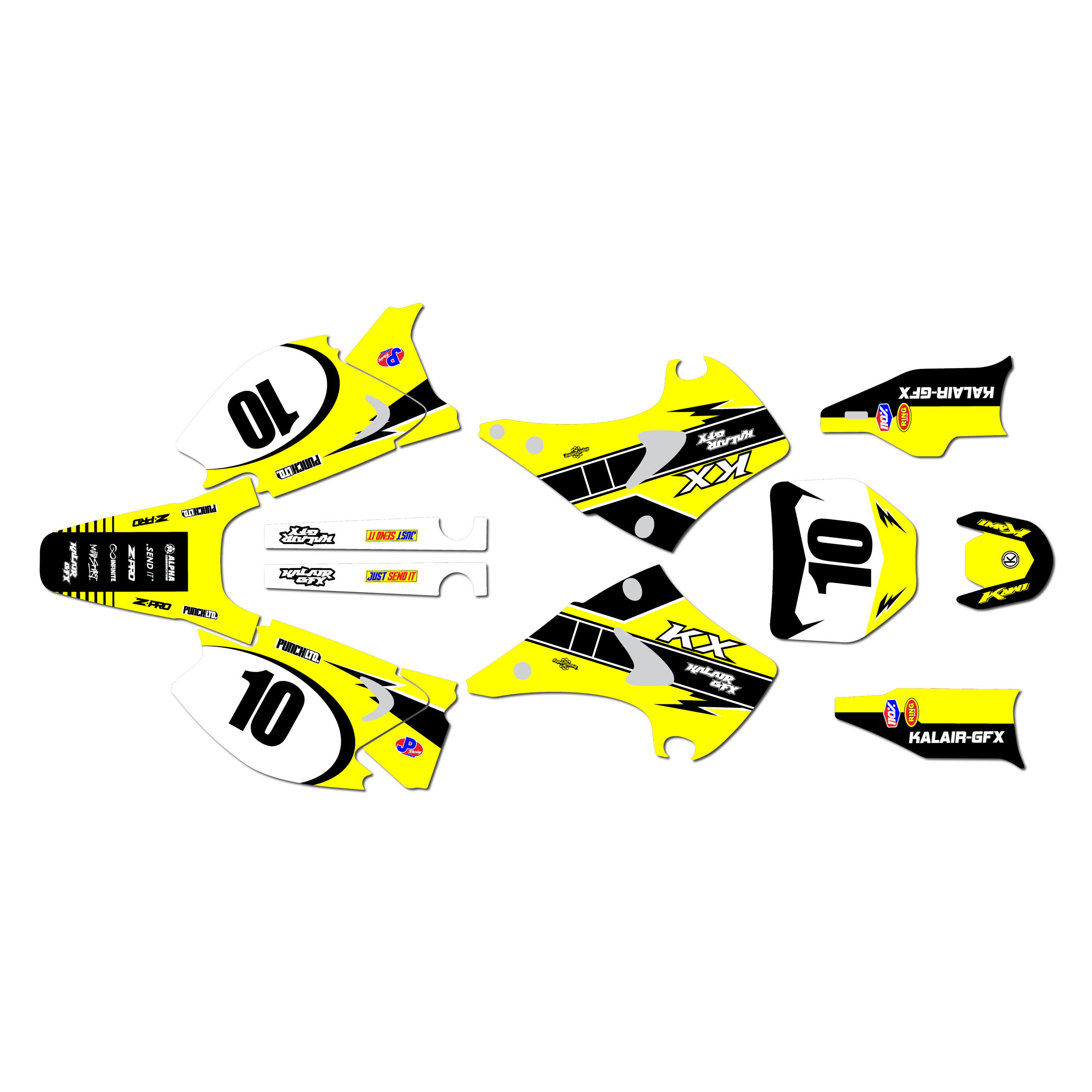 Kawasaki KX250 2003–2008 Graphics Kits | KalairGFX