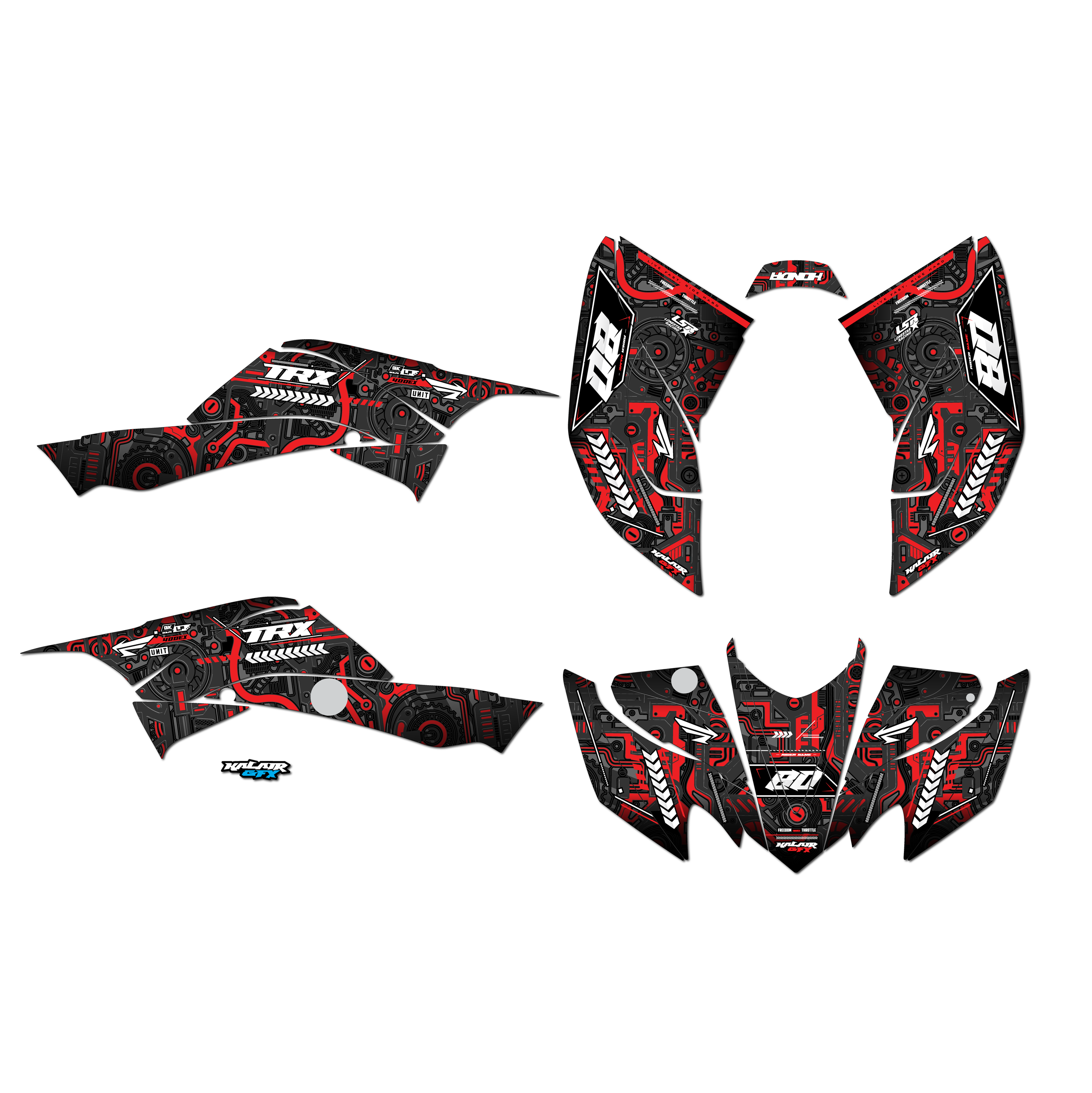 Honda 400EX 2008-2016 Atv bike Graphics Kits - Custom Designs | Kalair GFX